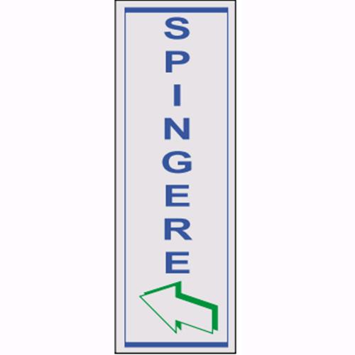 Cartello Segnaletico - Segnaletica Adesiva Freccia Spingere - EA ...